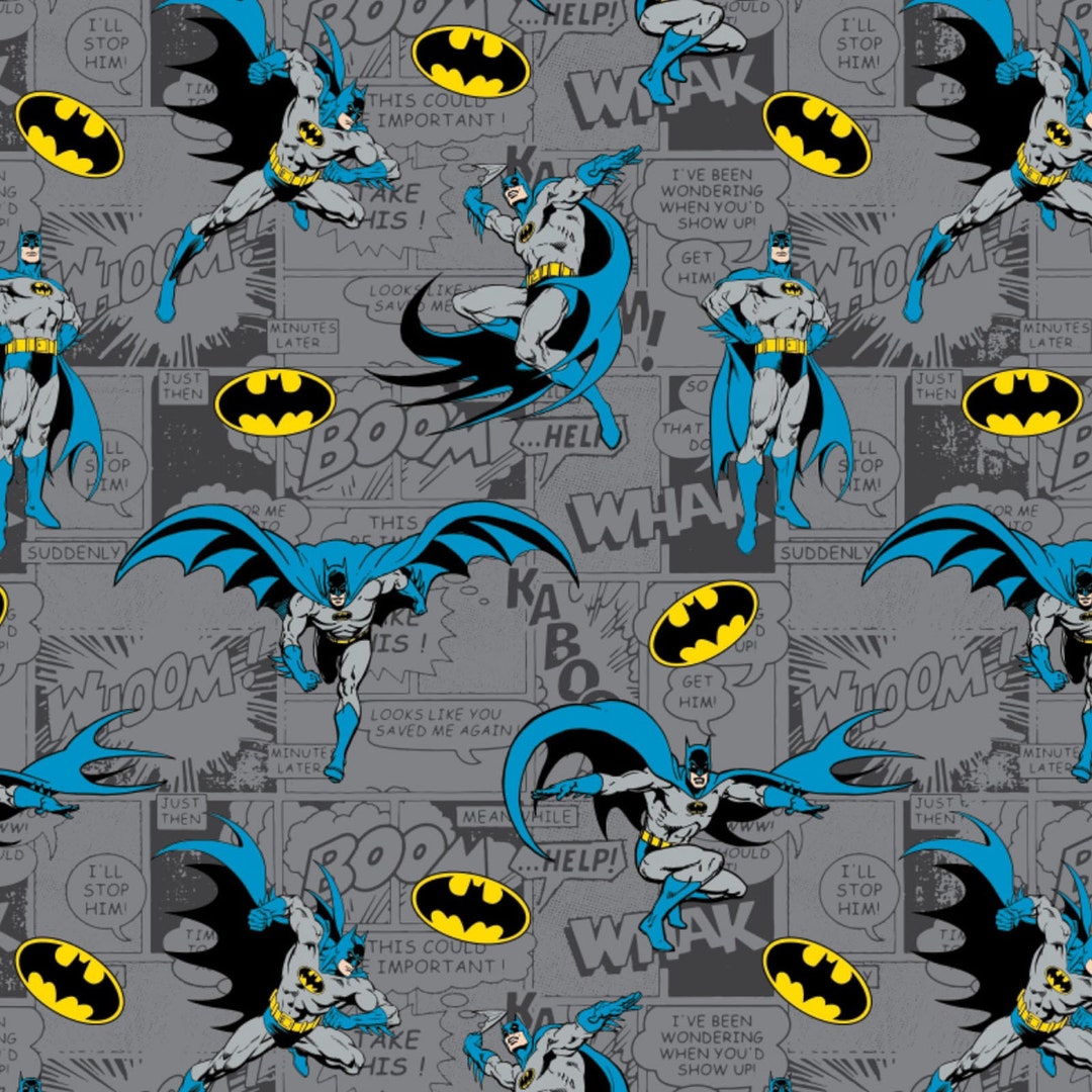 Batman Flannel Fabric by Camelot Fabrics - Etsy
