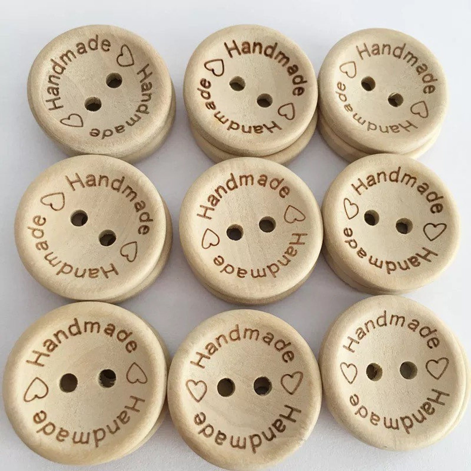 Vintage Style Wooden Buttons - Etsy