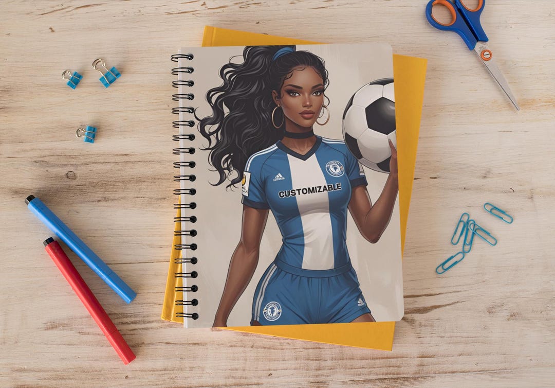 Soccer Girl Spiral Notebook, Sports Journal, School Supplies, Gift for ...