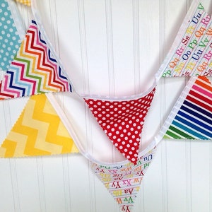 Rainbow Alphabet Banner Bunting Garland Rainbow Classroom - Etsy