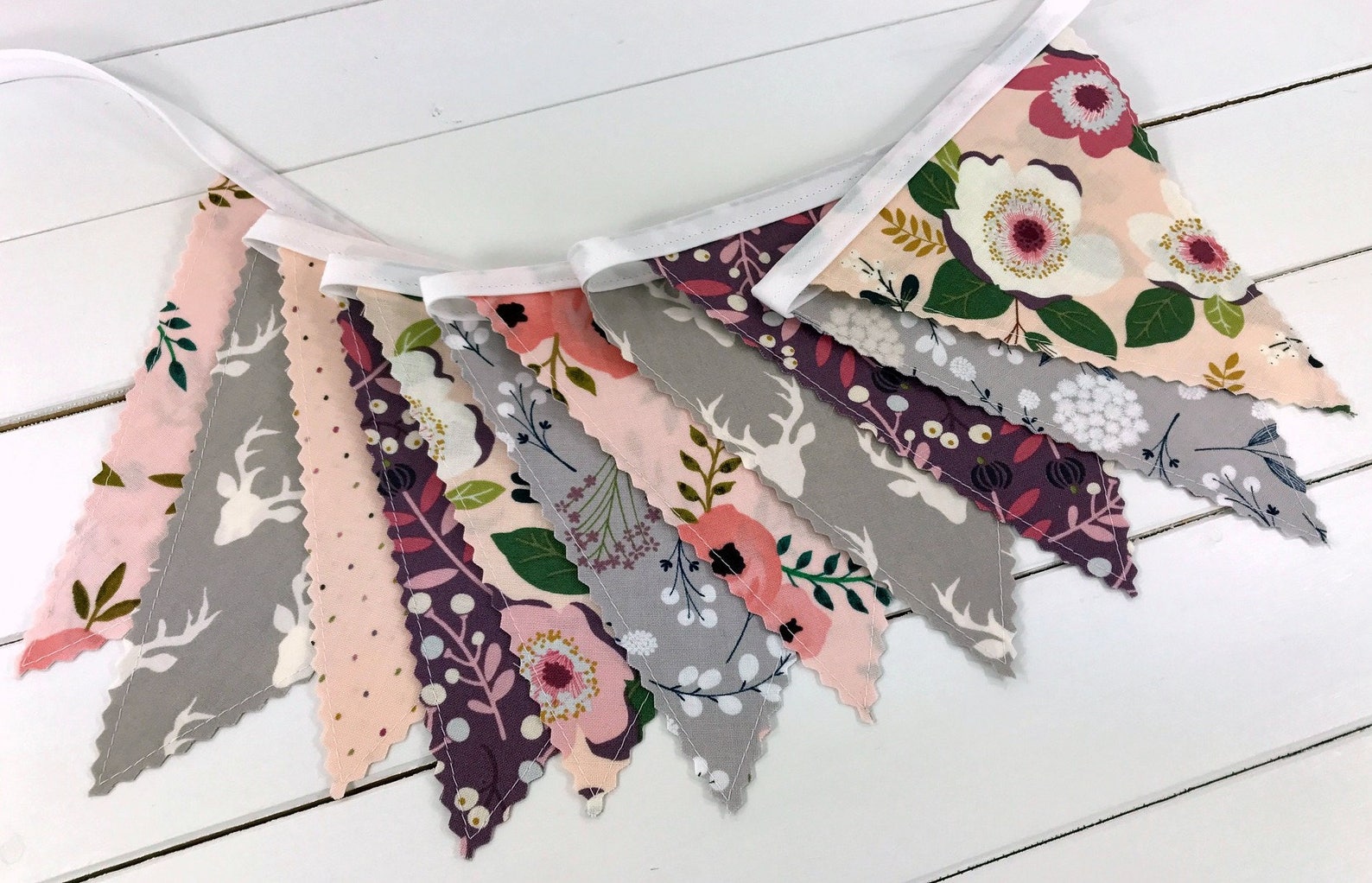 Boho Garland Banner Bunting Floral Garland Girl Woodland - Etsy