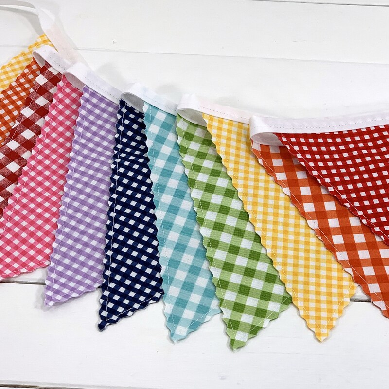 Gingham Bunting - Etsy