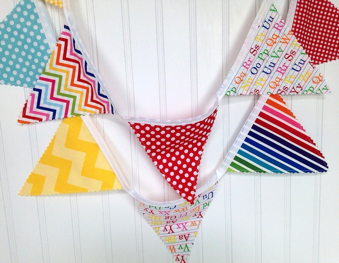 Rainbow Alphabet Banner Bunting Garland Rainbow Classroom - Etsy