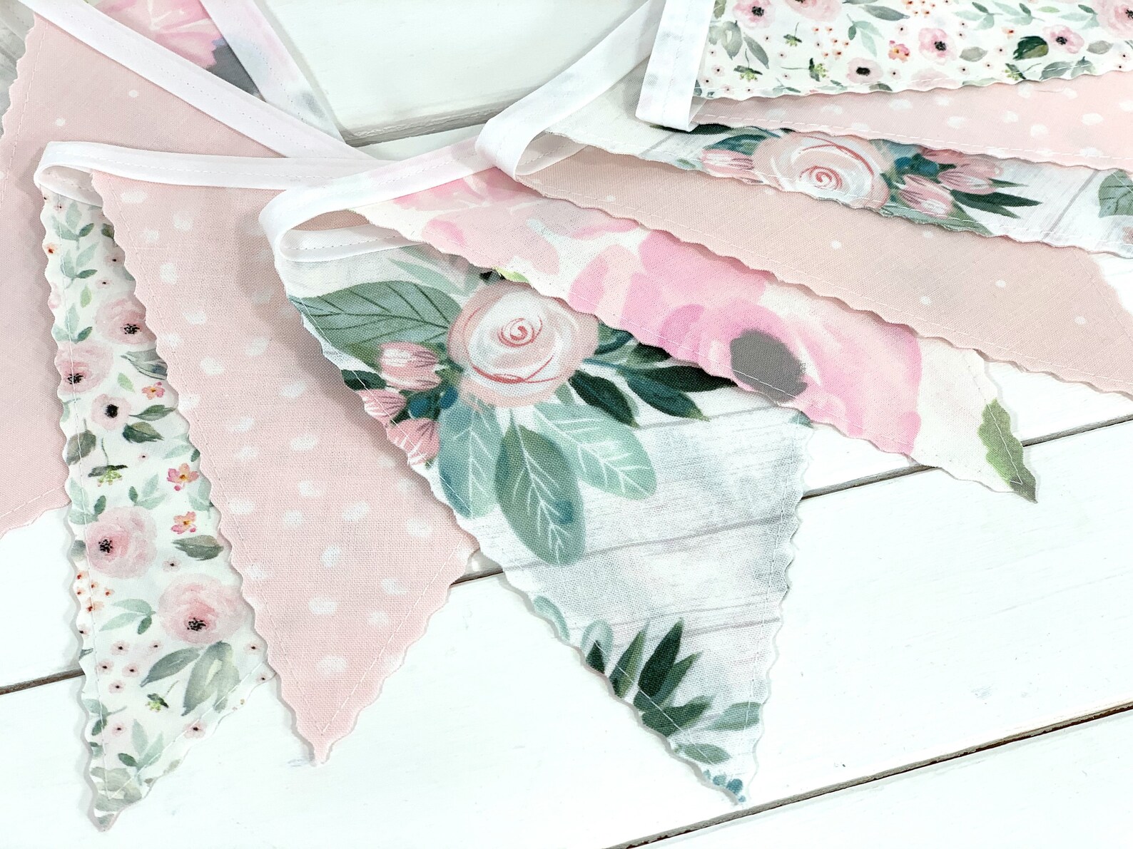 Wildflowers Flower Banner Bunting Floral Garland Blush Pink | Etsy