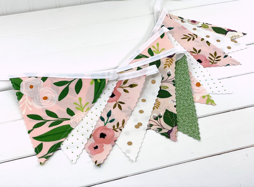 Boho Nursery Decor, Fabric Bunting Banner, Nursery Bunting Bohemian ...