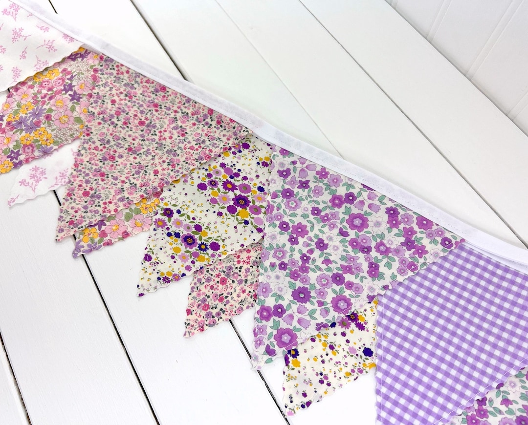 Coquette Wild Flower Garland Banner Bunting, Floral Home Decor, Summer ...