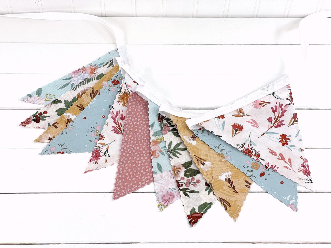 Wildflowers Bunting Banner Garland, Boho Nursery Decor, Coquette ...