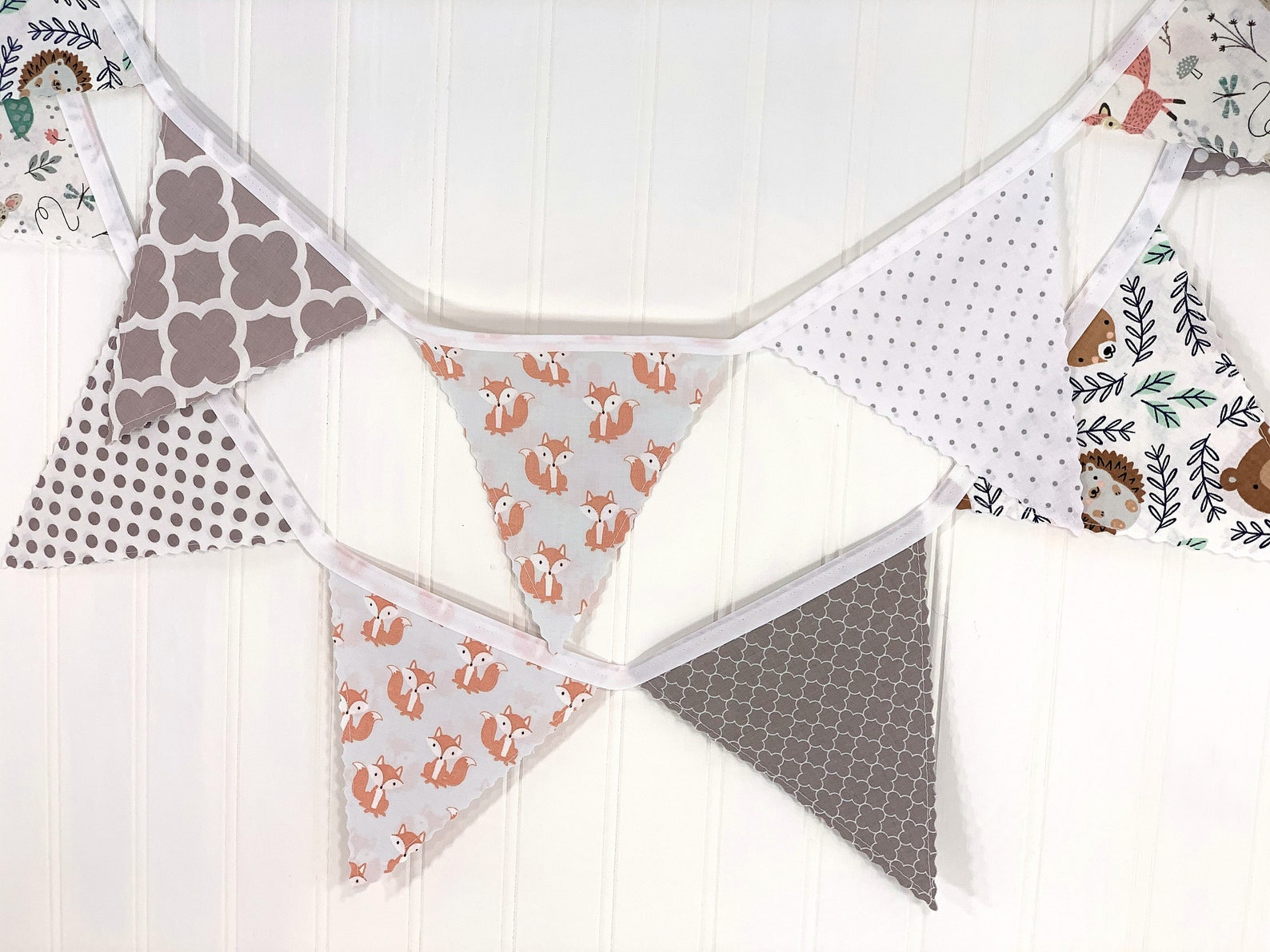 Woodland Banner Garland Bunting Flags Reading Nook Decor - Etsy