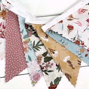 Wildflowers Bunting Banner Garland, Boho Nursery Decor, Coquette ...