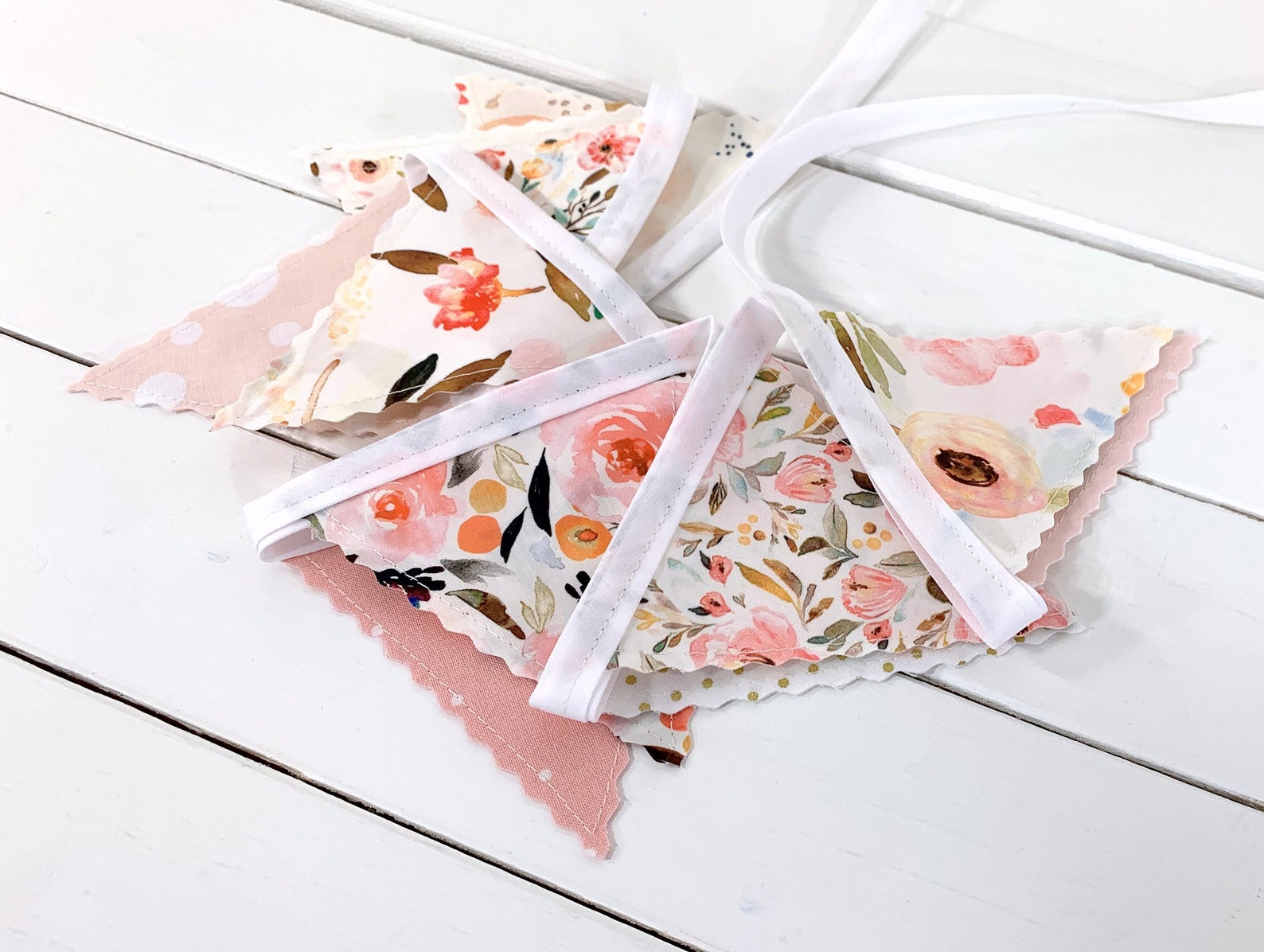 Wildflowers Garland Banner Floral Garland Mini Bunting Flags | Etsy