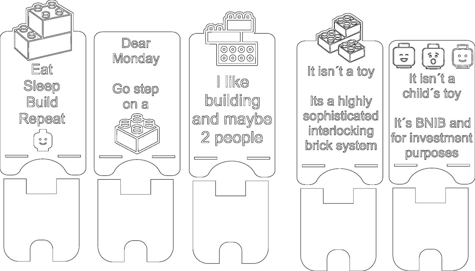Laser Cut Phone Holder Stand File 5 Designs SVG DXF Ai for Laser ...
