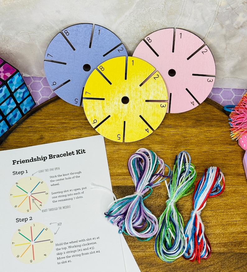 Friendship Bracelet DIY Kit: Weaving Loom, Embroidery Floss ...