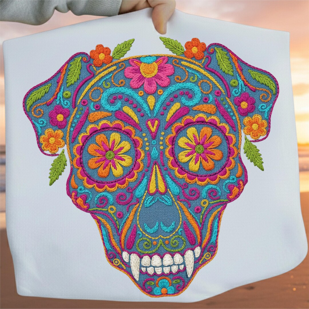 Día De Muertos Dog PNG | Sugar Skull Dog Sublimation | Calavera Dog ...