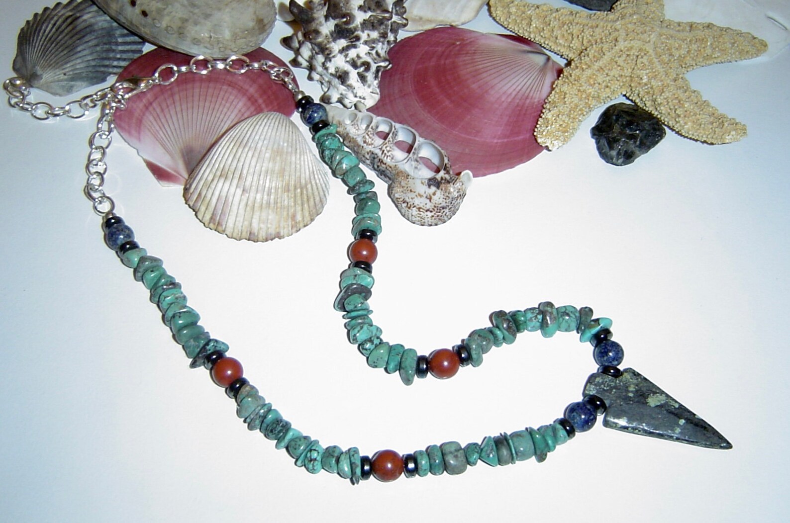 Apache Tear Arrowhead Necklace - Etsy