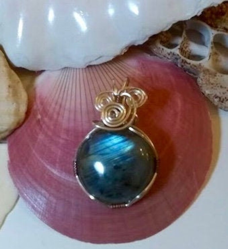 Labradorite Wire Wrap Pendant - Etsy
