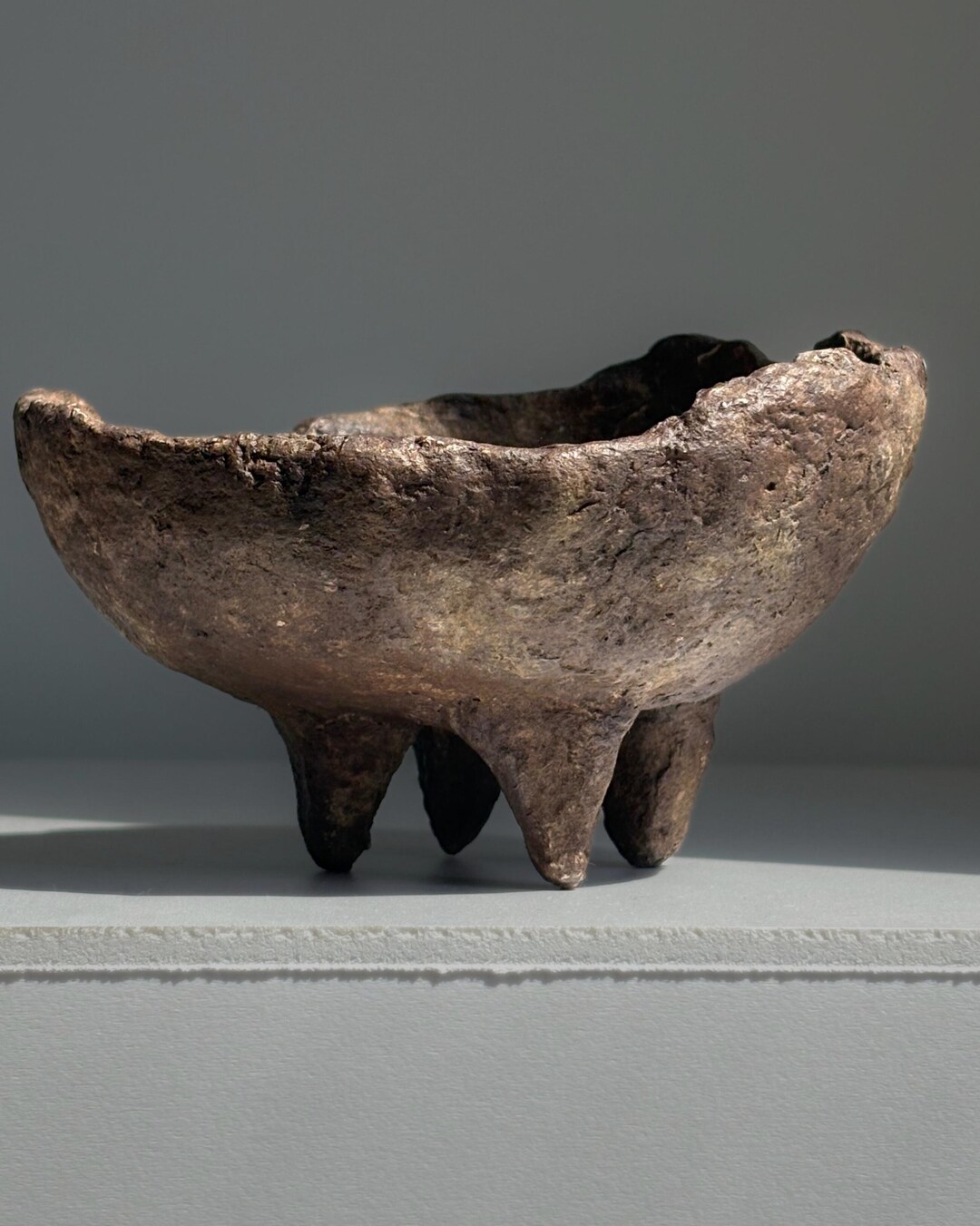 Handcrafted Paper Mache Footed Bowl, Mediterranean Accent, Wabi Sabi ...