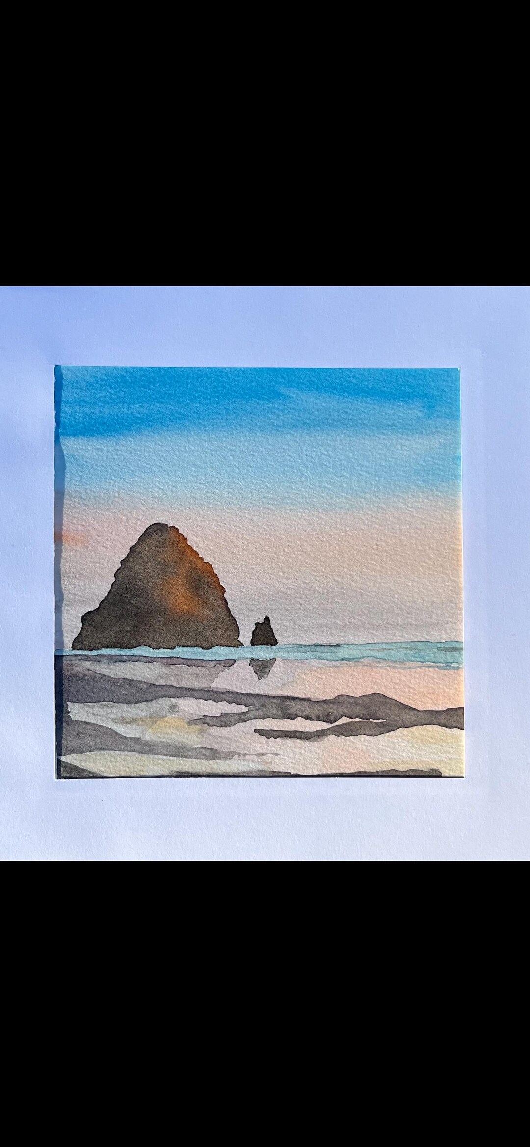 California Beach Watercolor - Etsy