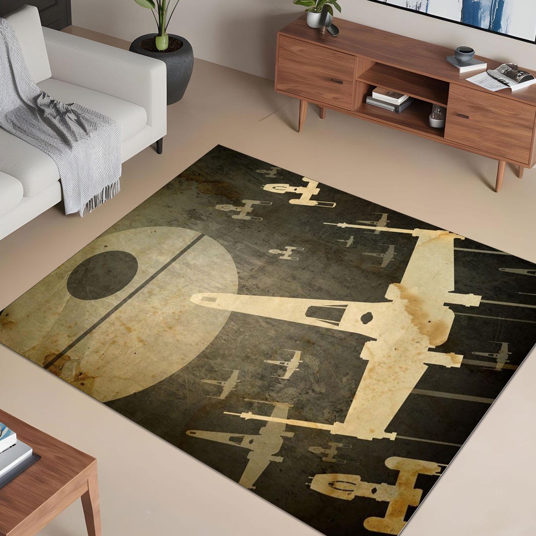 Star Wars Rug, Battle Ship Fantastic Rug, Minimalist Rug, Retro Rug ...