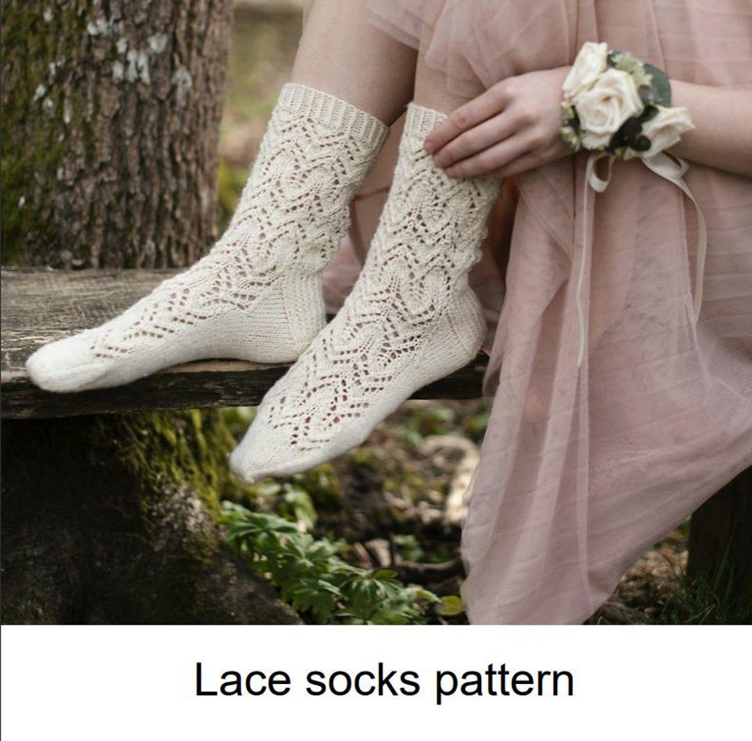 Lace Socks Knitting Pattern – Elegant DIY Hand-knitted Design, Beginner ...