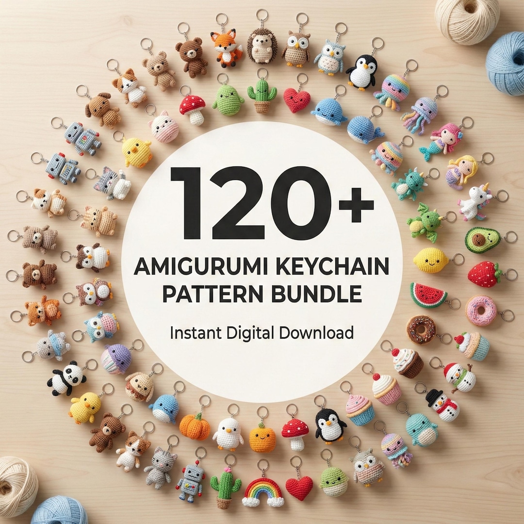 120+ Amigurumi Pattern Bundle | Miniature Crochet Animals PDF Guide ...