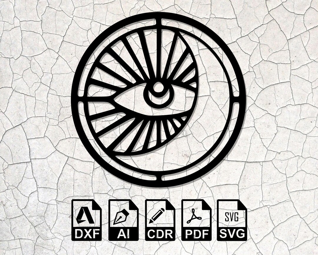 Eye Wall Art SVG DXF Files | Laser Cut Silhouette Template | CNC ...