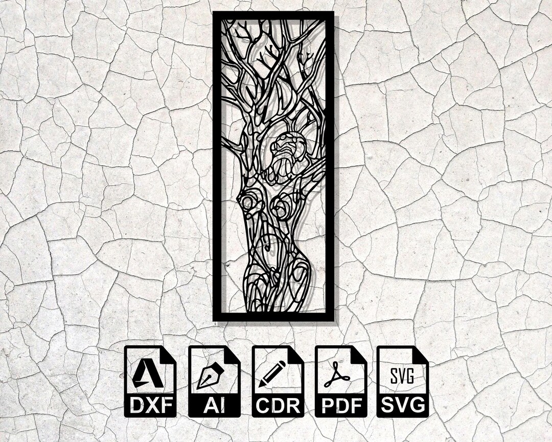 Tree Branch Women Wall Art SVG DXF Files | Laser Cut Silhouette ...