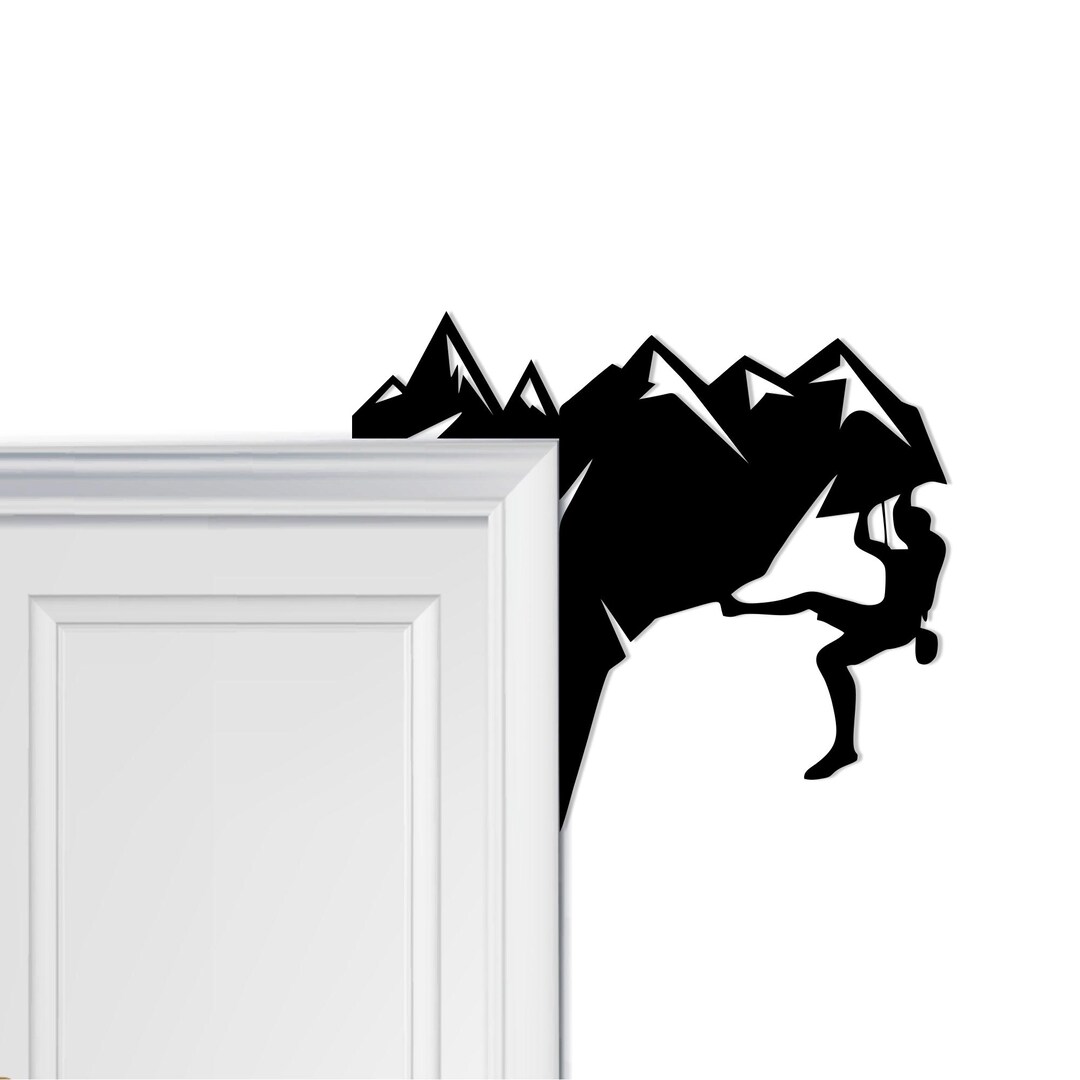 Mountain Climber Door Topper SVG DXF Files for Laser Cutting | Wooden ...