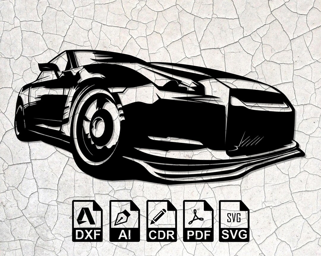 Gtr Wall Art SVG DXF Files | Laser Cut Silhouette Template | CNC ...