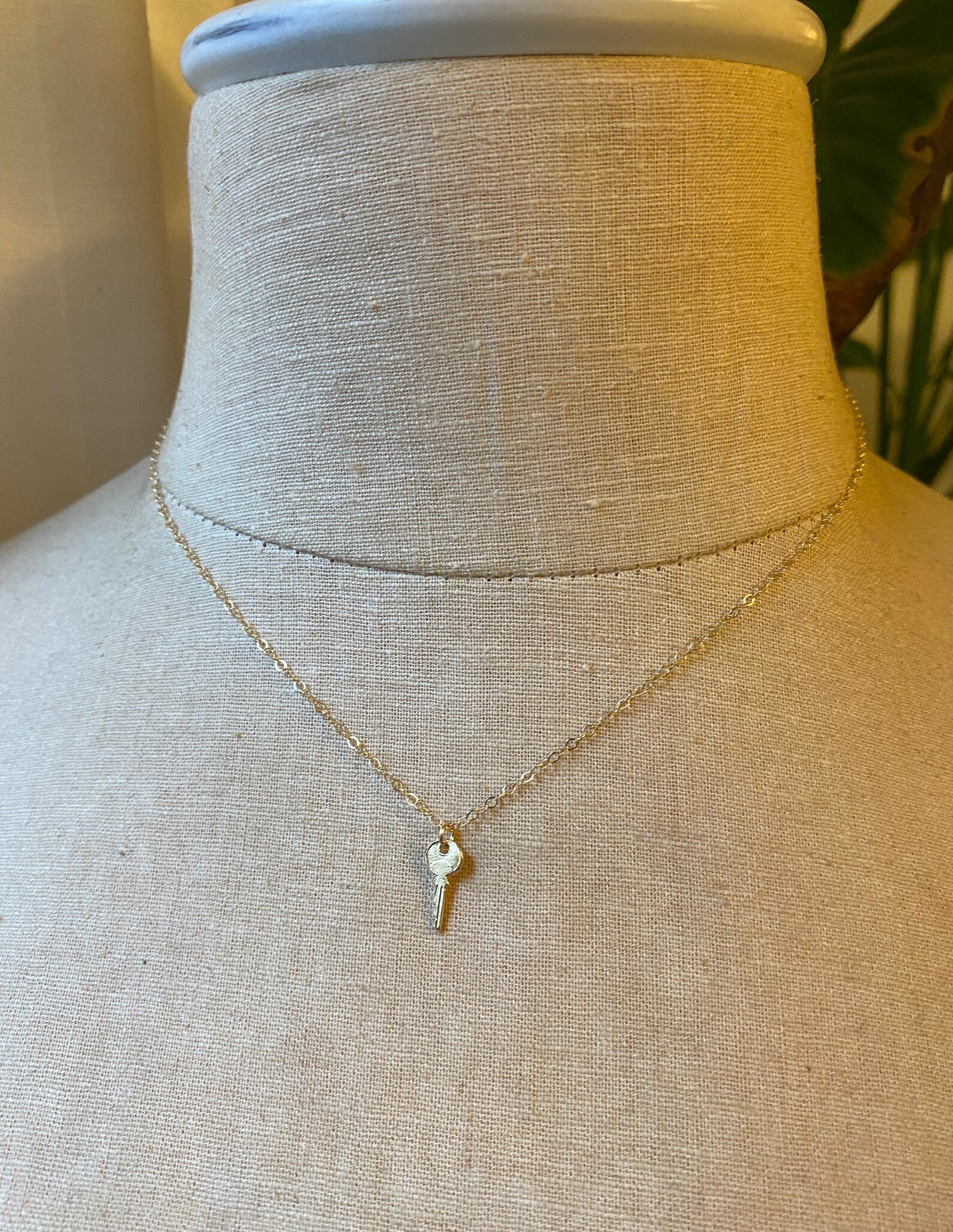 Little Golden Key Necklace Gold Key Key Necklace Skeleton - Etsy