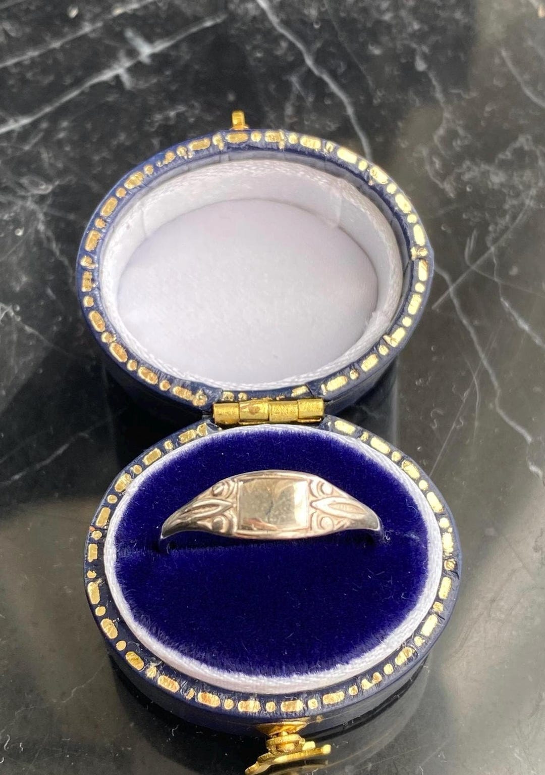 Sterling Silver Baby Signet Ring, Antique Baby Signet Ring, Vintage ...