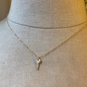 Little Golden Key Necklace, Gold Key, Key Necklace, Skeleton Key ...