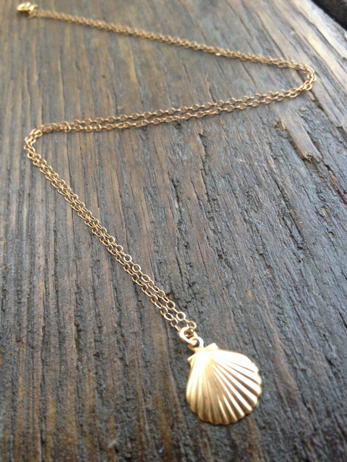 Gold Seashell Necklace Tiny Seashell Seashell Charm - Etsy