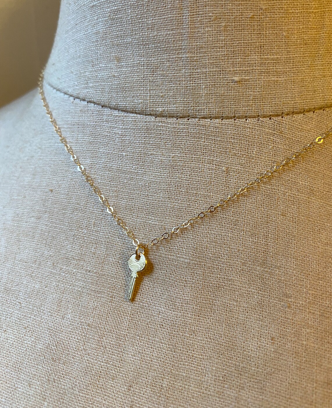 Little Golden Key Necklace Gold Key Key Necklace Skeleton - Etsy