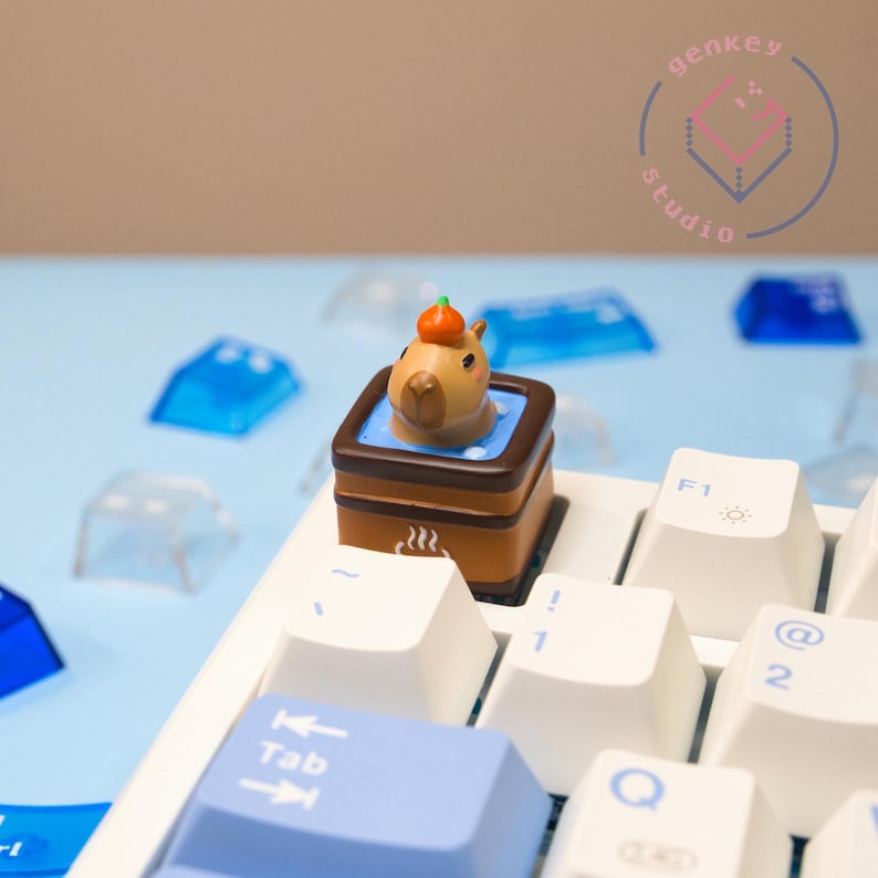 Capybara Onsen Winter SPA - Artisan Keycaps, Custom Handmade Keycaps ...
