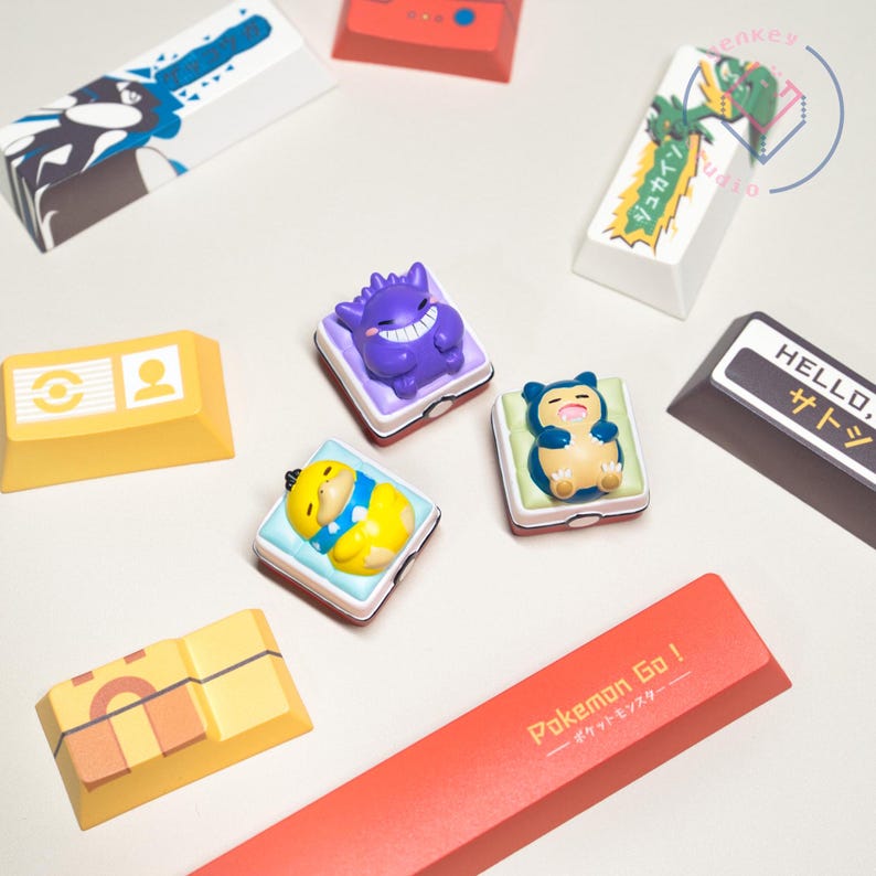 Sleepy Trio Collection - Artisan Keycaps, Custom Handmade Keycaps for ...