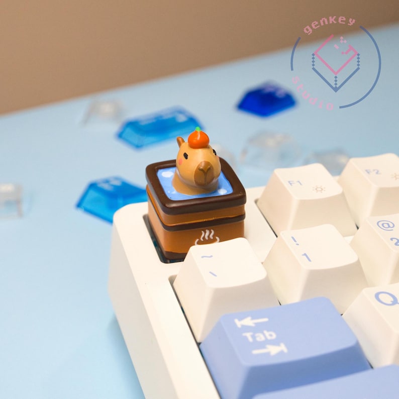 Capybara Onsen Winter SPA - Artisan Keycaps, Custom Handmade Keycaps ...