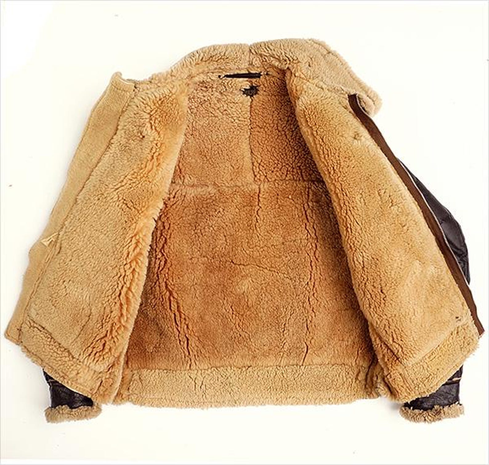 Men's RAF Aviator Real Leather Jacket Coat Bomber B3 Sheep Skin Pilot ...