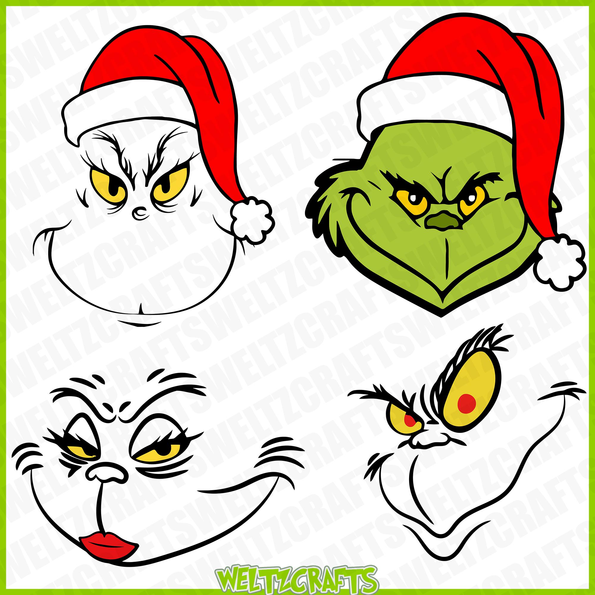 Grinch Face SVG, PNG, Cricut, Grinchy Face Svg, Christmas Svg, Grinch ...