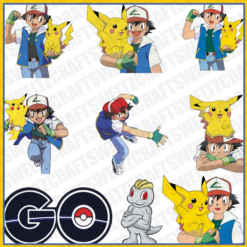 Pokemon SVG Bundle, Pokemon Font Svg Png, Pikachu Svg Files for Cricut ...