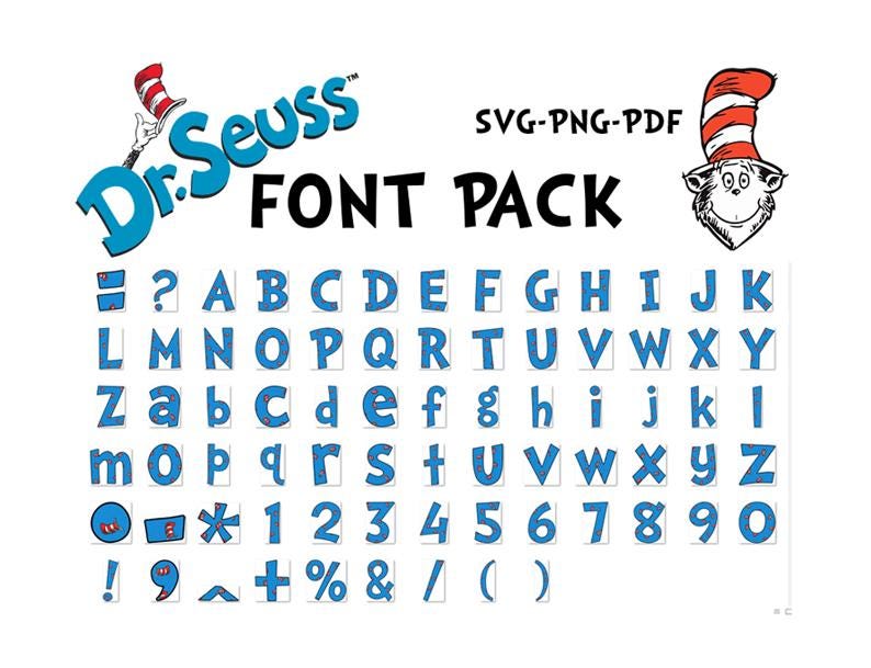 Dr. Seuss Font | OTF File for Cricut Design Space Cutting | Fun Font ...