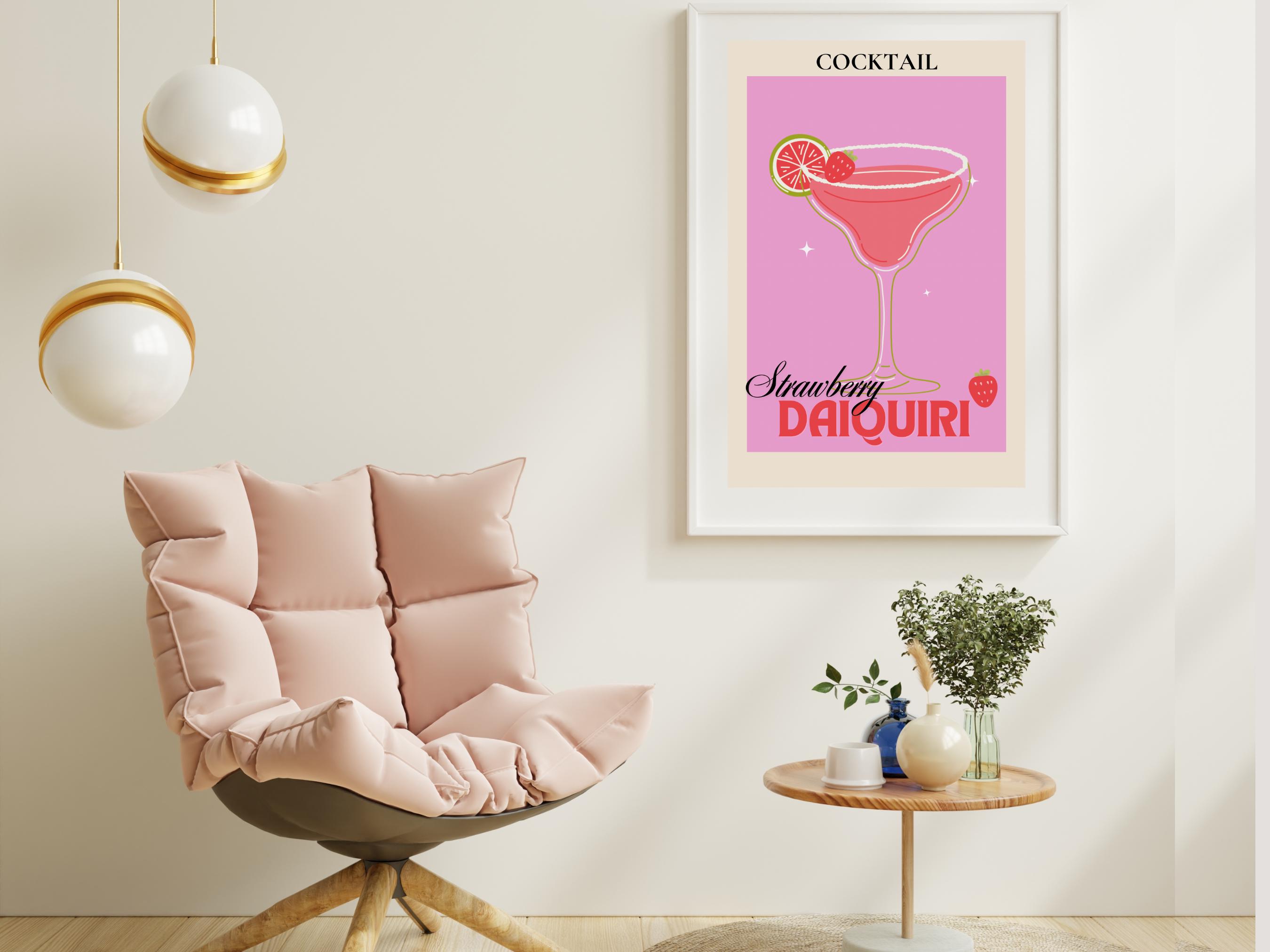Printable Strawberry Daiquiri Poster – Instant Download, Colourful ...