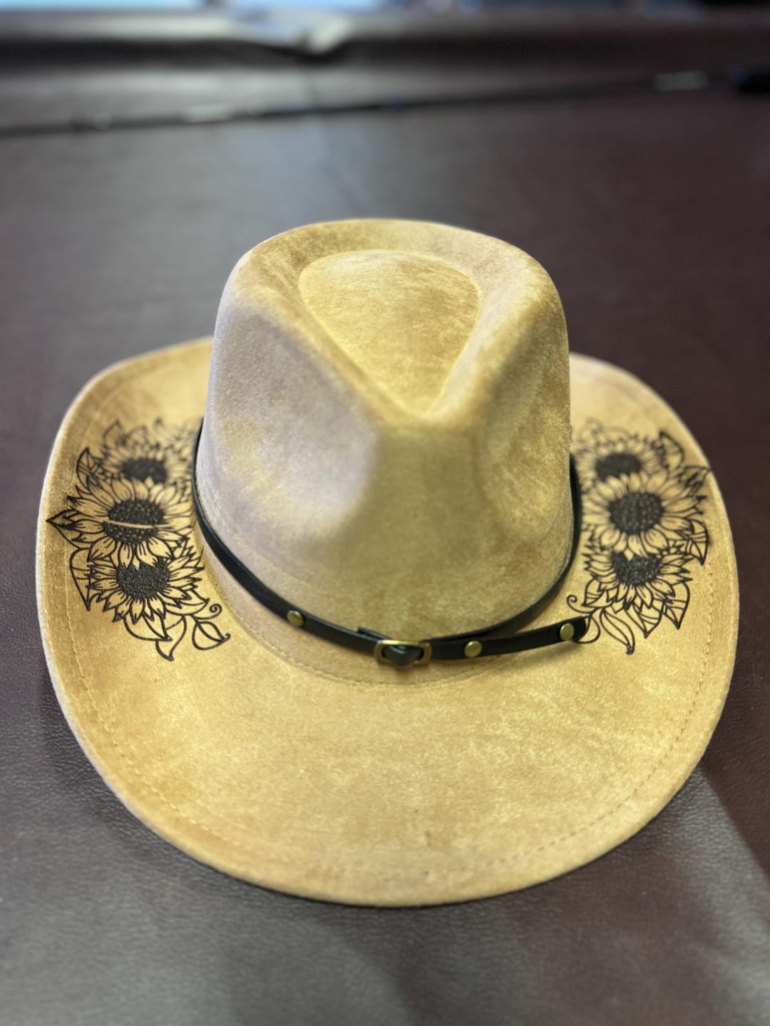 Suede Laser Engraved Cowboy Hat - Etsy