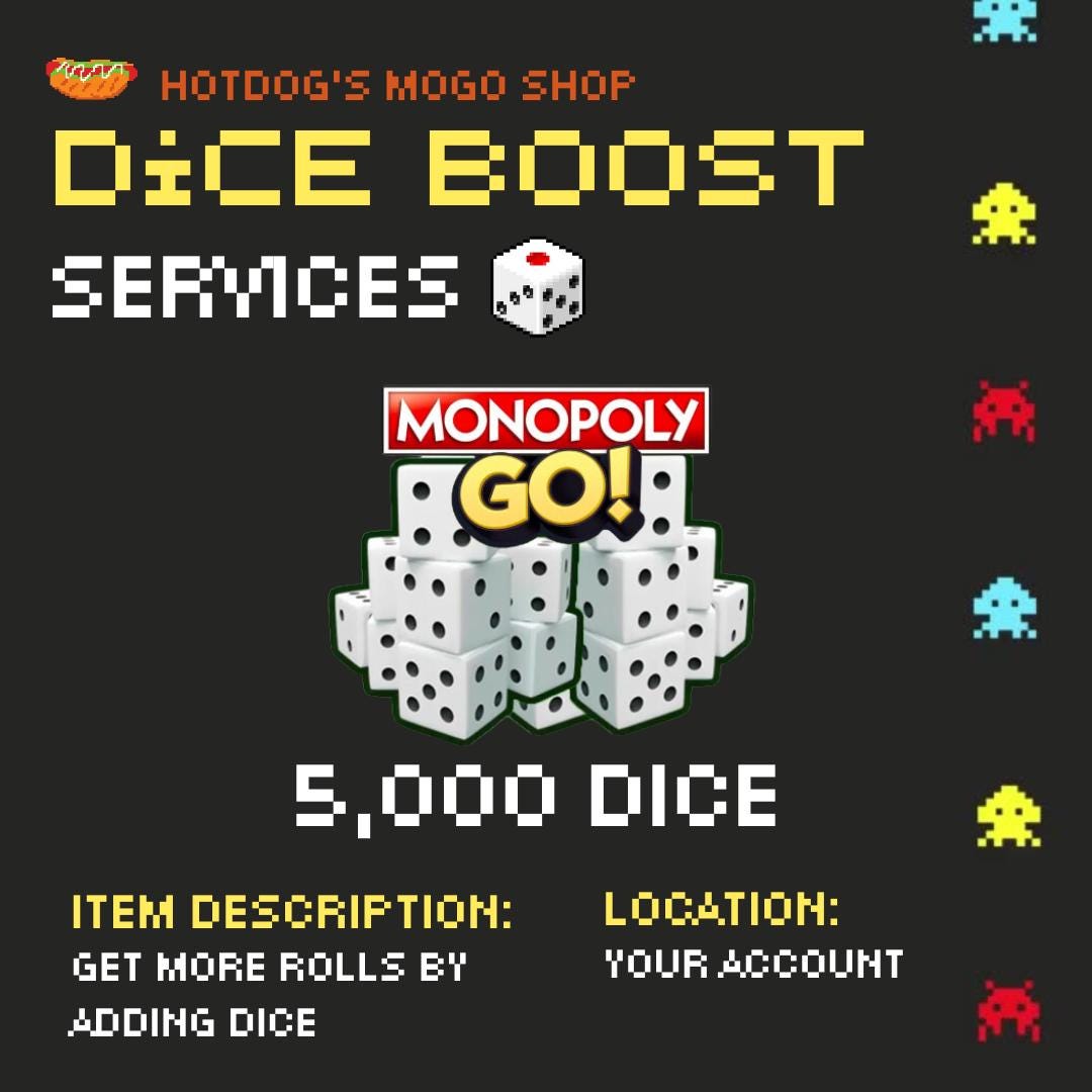 Dice Boost 5k Monopoly GO - Etsy