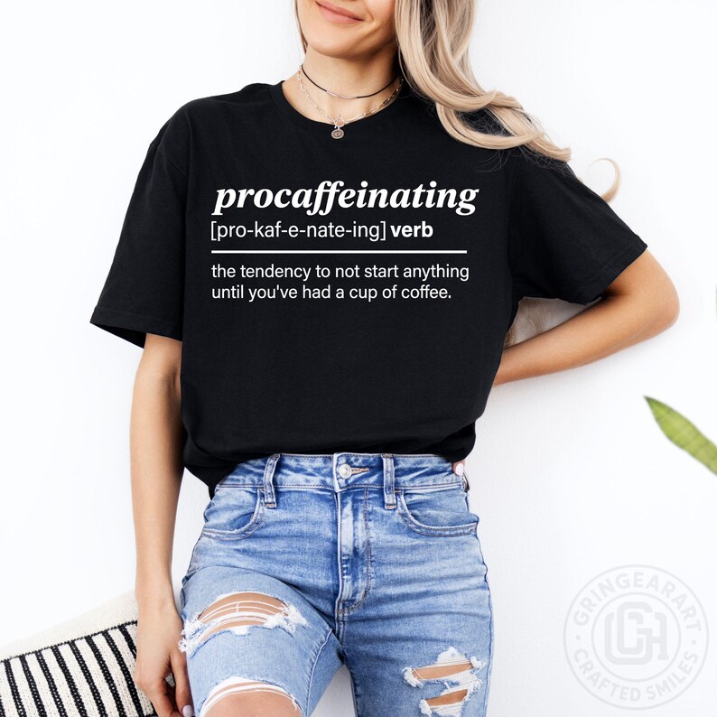 Procaffeinating PNG SVG, Coffee Lover Shirt Design, Funny Caffeine ...