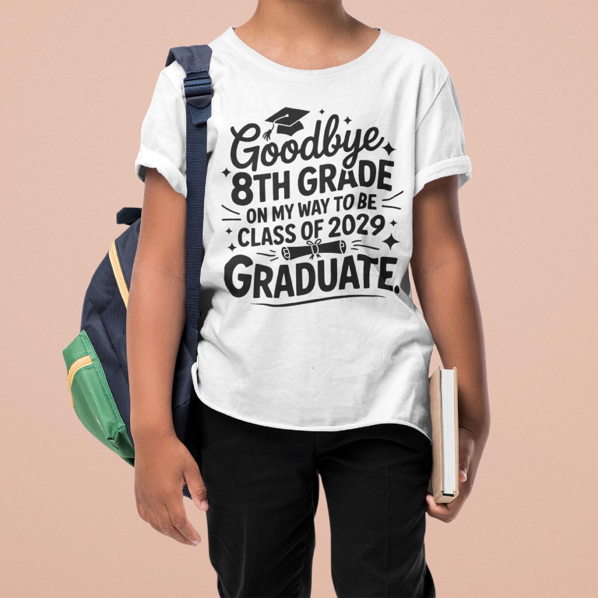 Goodbye 8th Grade PNG Class of 2029 Graduate Png, Middle School ...