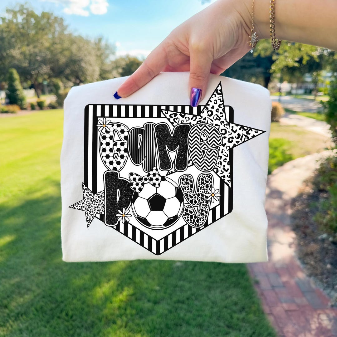 Preppy Soccer PNG, Soccer Mama PNG, Game Day Shirt Design, Coquette ...