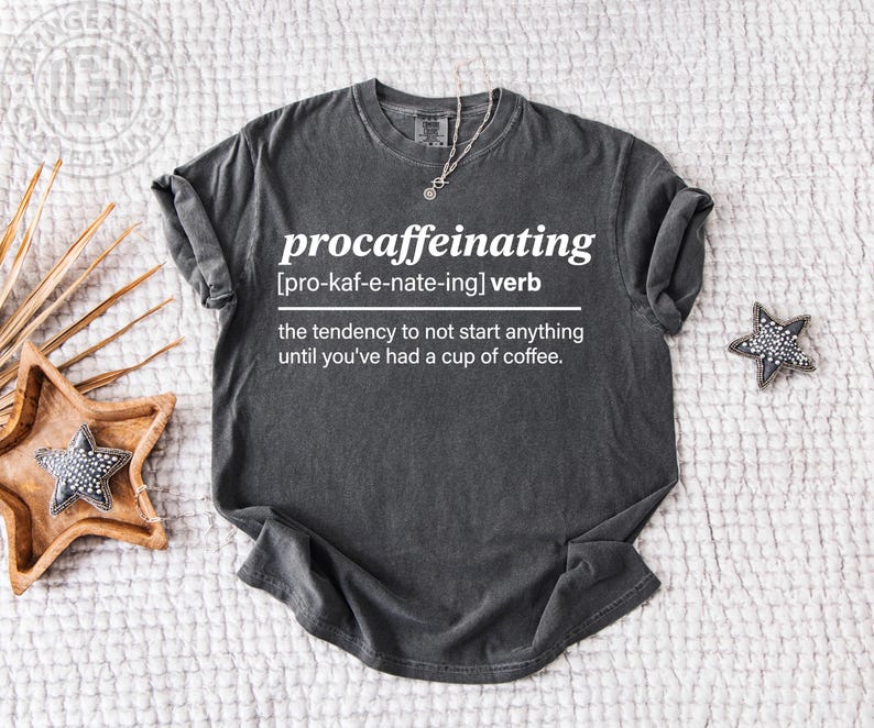 Procaffeinating PNG SVG, Coffee Lover Shirt Design, Funny Caffeine ...
