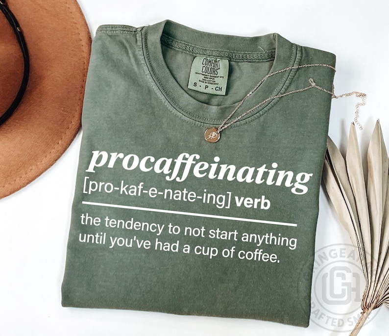 Procaffeinating PNG SVG, Coffee Lover Shirt Design, Funny Caffeine ...