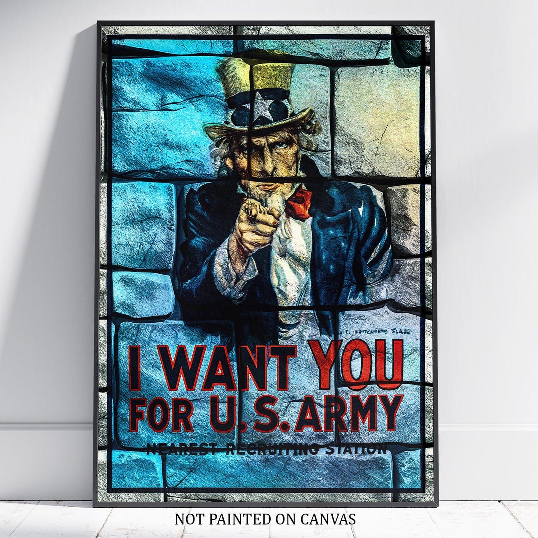 Uncle Sam I Want You Recruitment Poster From 1916 by James Montgomery ...