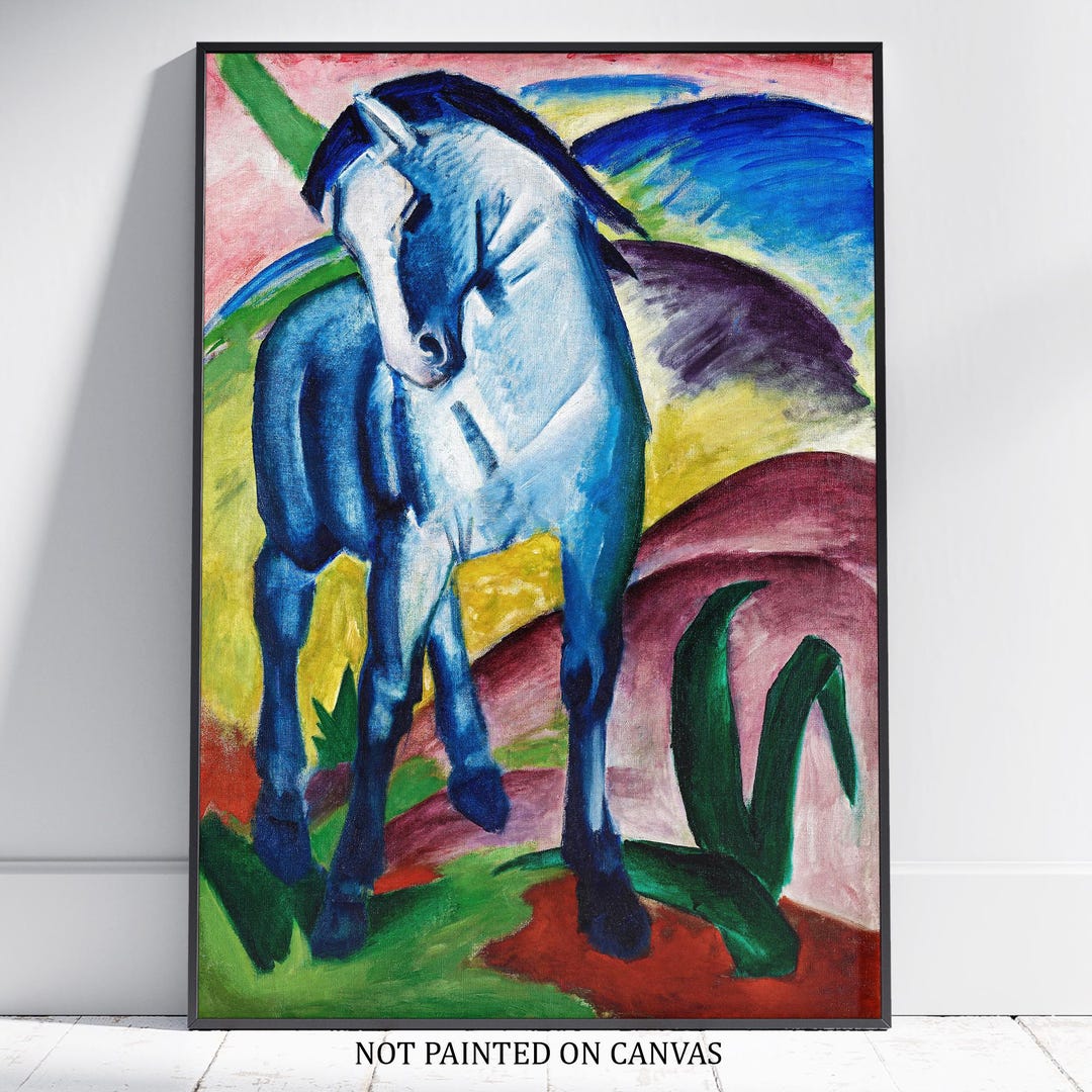 Blue Horse Oil Painting 1911 by German Expressionism Artist Franz Marc ...
